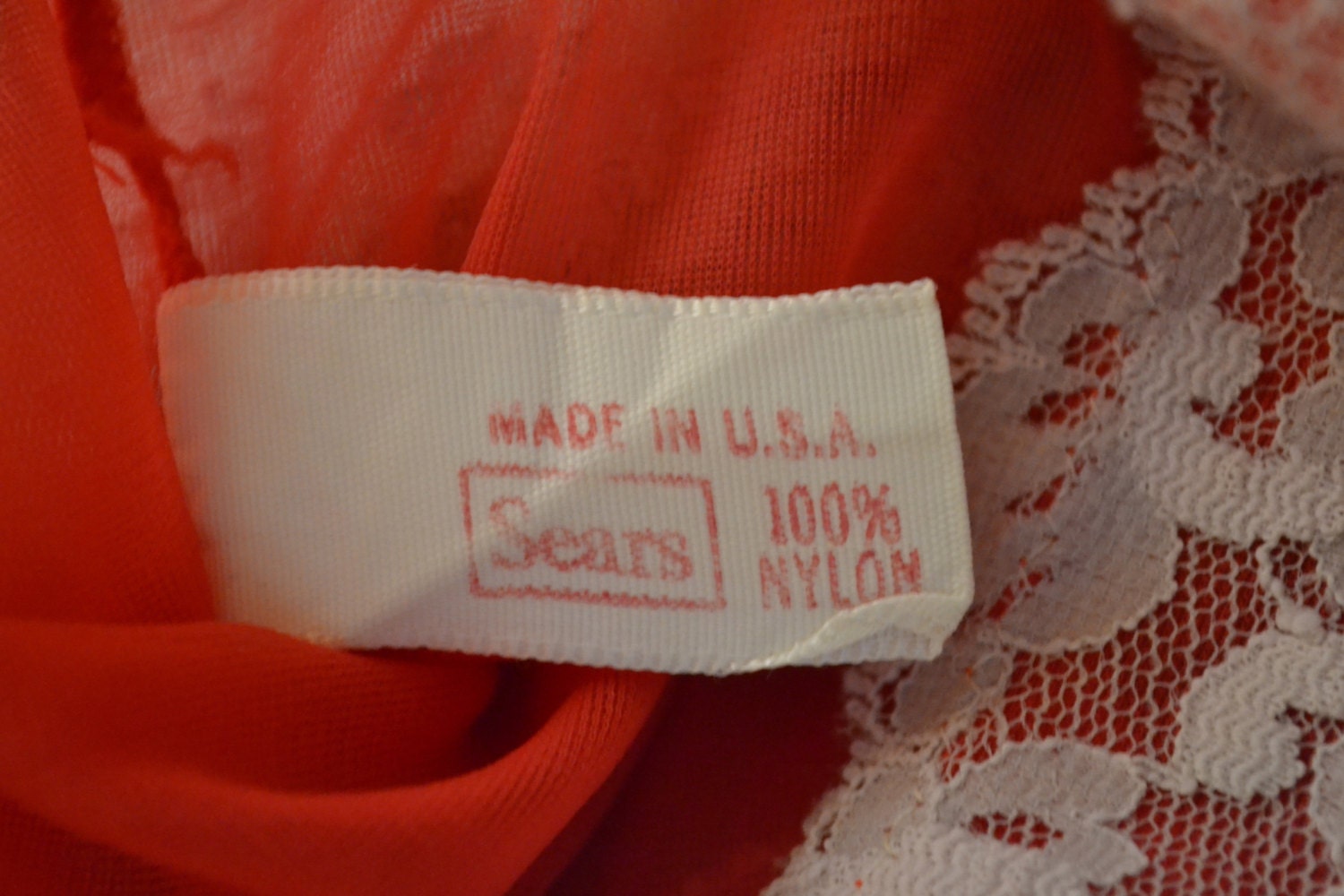 Double Chiffon Red Baby Doll. Lacy Short Sexy Lingerie. Vintage 1970's ...