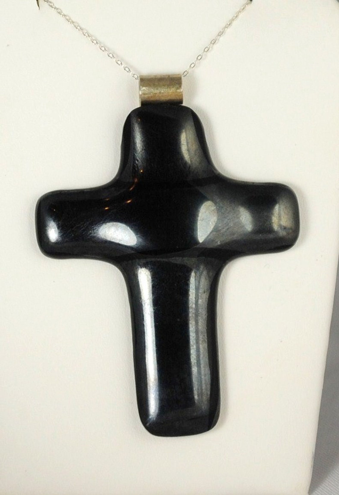 Fused Glass Cross Pendant Necklace - Etsy