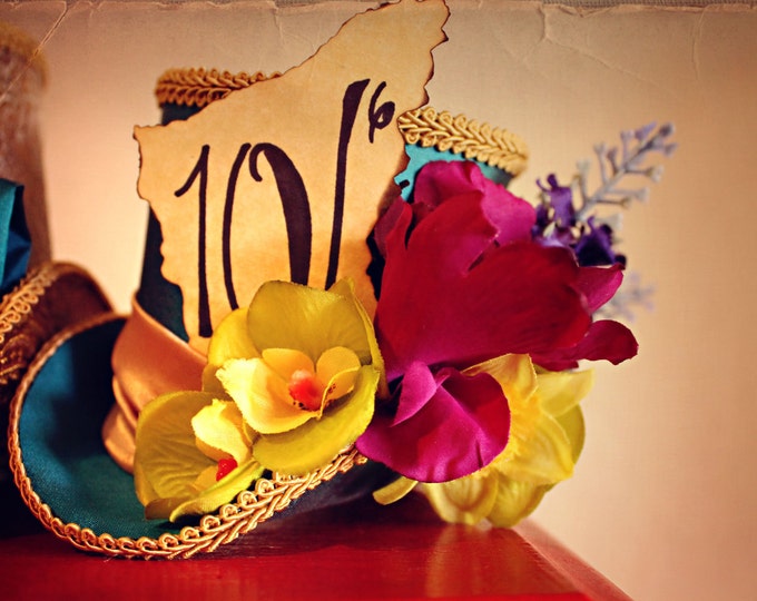 Colorful Teal Spring Mini Top Hat -- Weddings, Tea Parties -- Mad ...