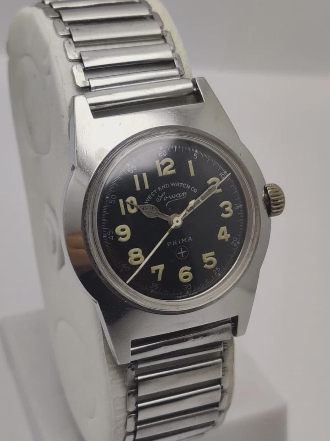 West End Watch Co Sowar Prima Manual Winding Military Dial Vintage ...