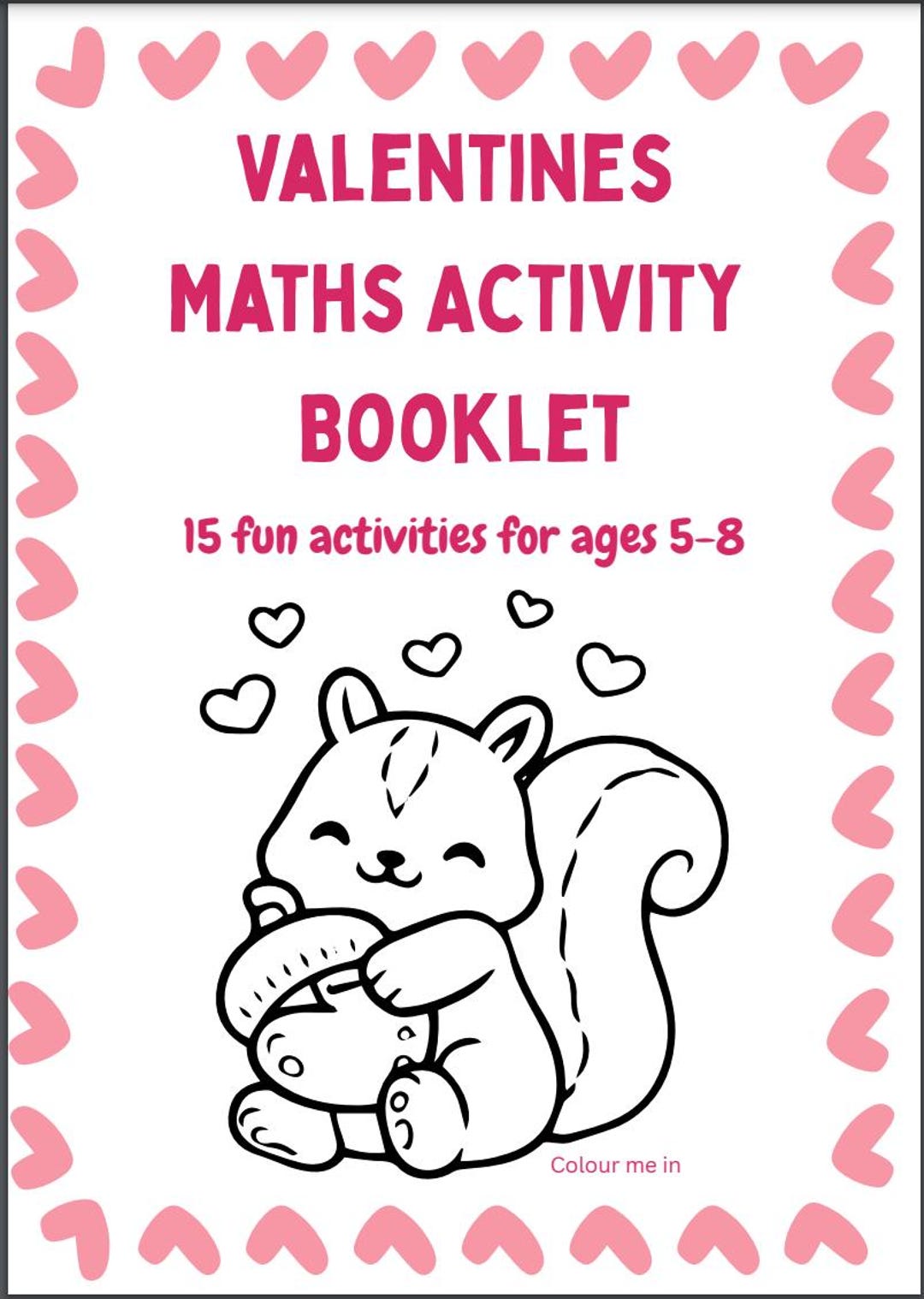 Valentines Day Maths Workbook for Children - Etsy