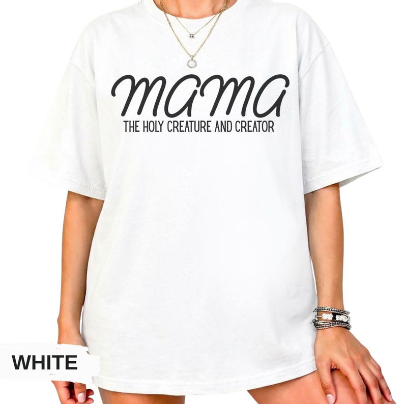 Mama Holy Creature Comfort Colors T-shirt, Christian Mom Gift - Etsy
