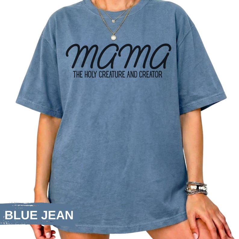 Mama Holy Creature Comfort Colors T-shirt, Christian Mom Gift - Etsy