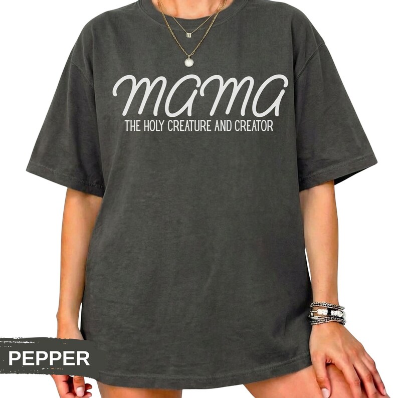 Mama Holy Creature Comfort Colors T-shirt, Christian Mom Gift - Etsy