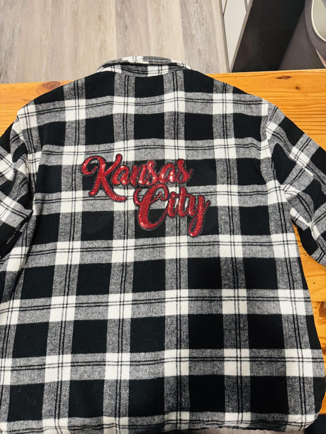 Plaid Shacket - Members Mark With KC Chiefs Bling - (XL) - Etsy
