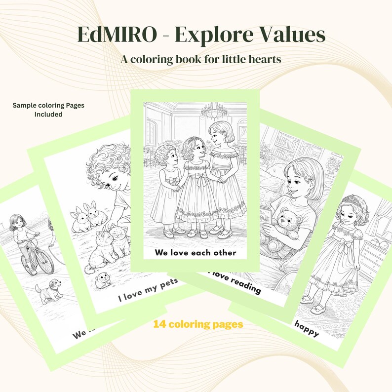 Printable Kids Values Workbook, Preschool Character Education ...