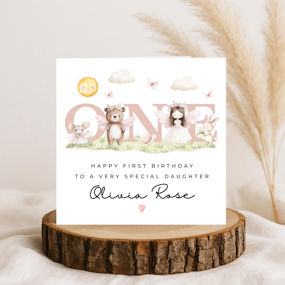 Personalised Fairy Birthday Card, Fairy Birthday Card for Daughter ...