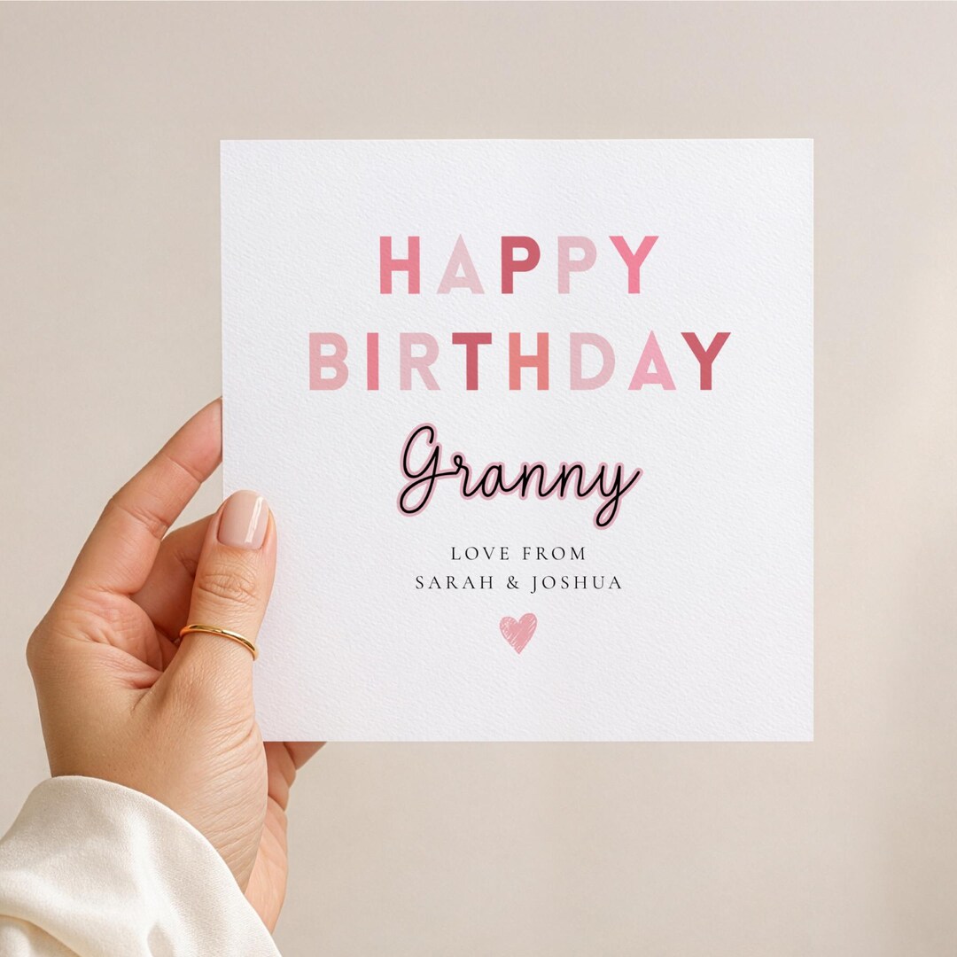 Birthday Card for Granny, Gran Birthday Card, Cute Birthday Card for ...