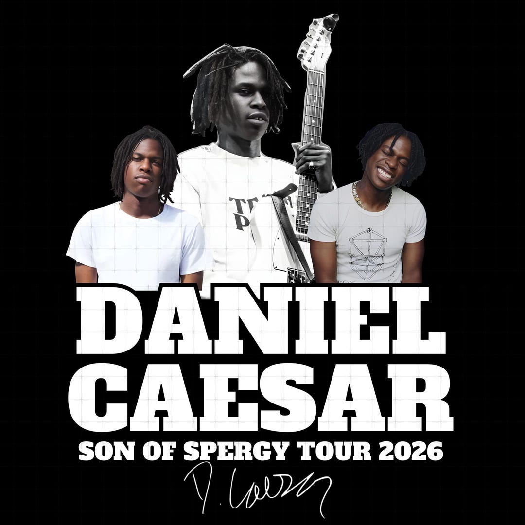 Daniel Caesar Son of Spergy Tour 2026 PNG T-shirt Design (digital ...