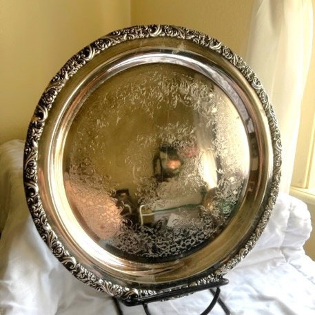 Tray, 15" Silverplate, Webster-wilcox Intl. Silver -- 7651-4B/9 - Etsy