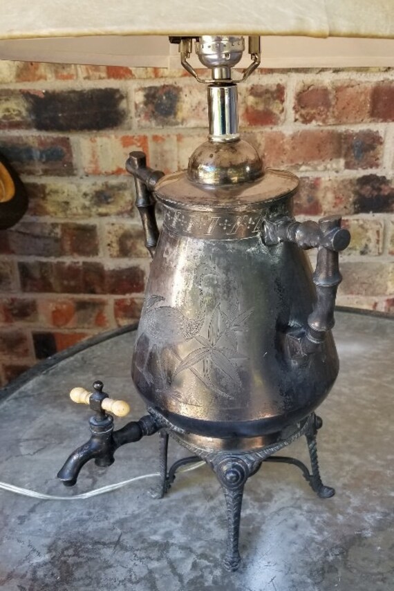 Silver Plate 759-BCR Coffee Urn Lamp Home & Living Lighting Lamps etna ...