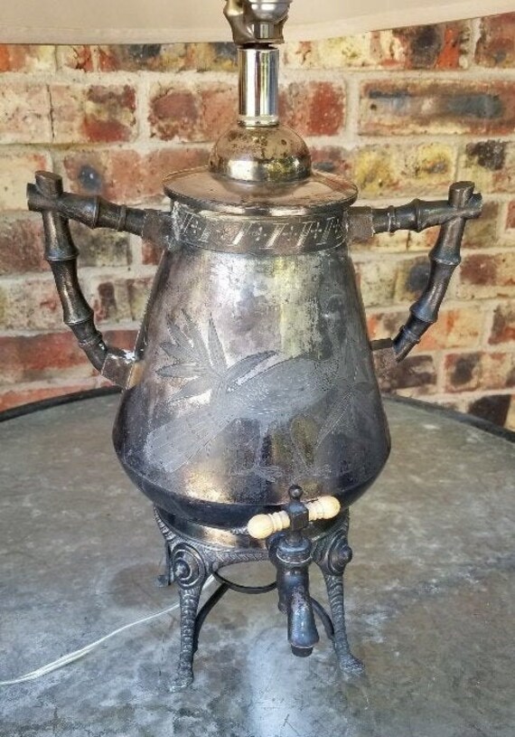 Silver Plate 759-BCR Coffee Urn Lamp Home & Living Lighting Lamps etna ...