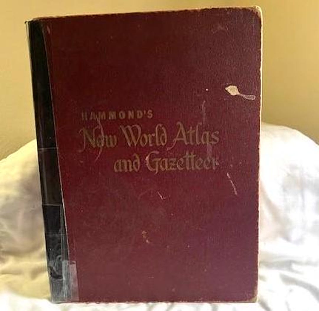 Reference Book Hammond's New World Atlas and Gazetteer, 1954, Vintage ...