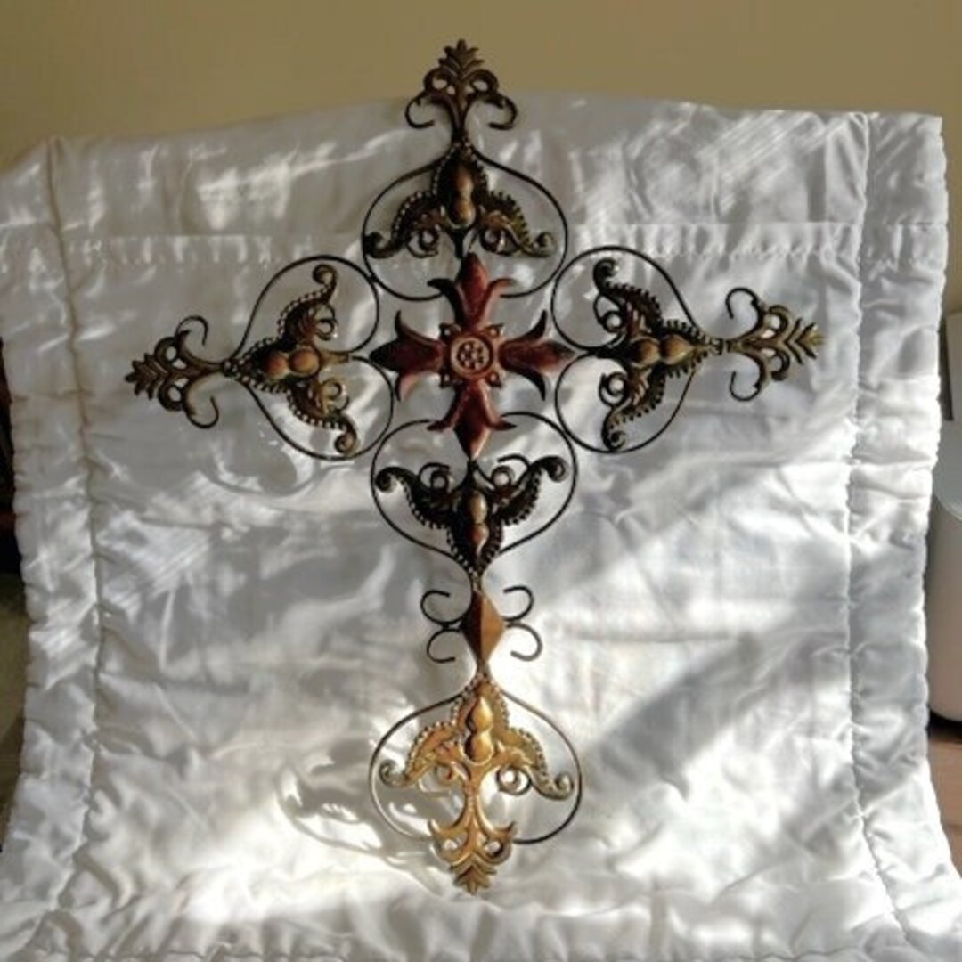 Metal Cross Wall Hanging, 20-1/2" -- 7264-GBR - Etsy