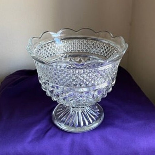 Clear Glass Compote - Etsy