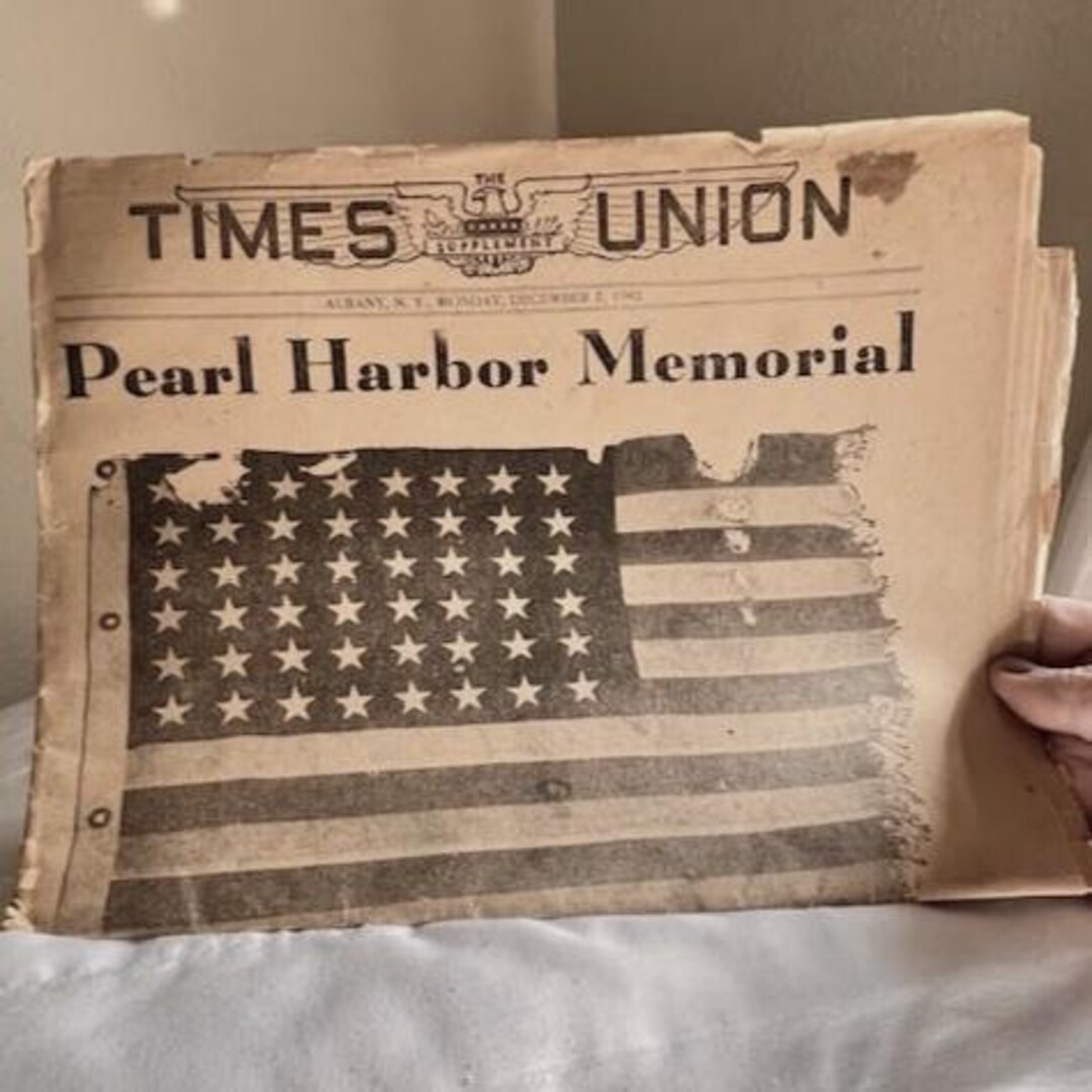 Newspaper: "pearl Harbor Memorial," the Times Union Supplement. Vintage ...