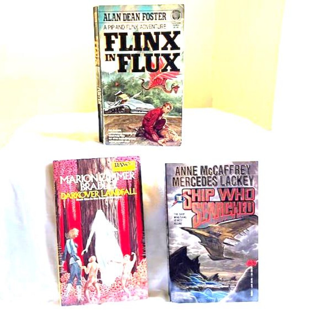 3 Fiction Books: (sci-fi)--the Ship Who Seachedl; Flinx in Flux ...