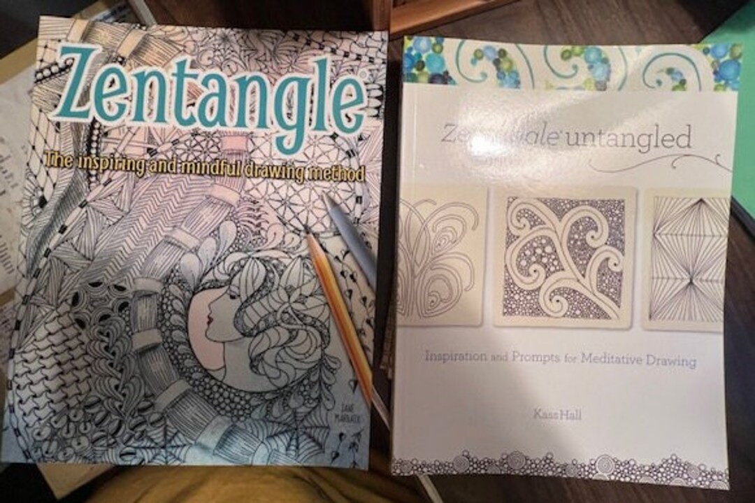 Painting/crafts: Zentangle and Zentangle Untangled Books 9035-GBR - Etsy
