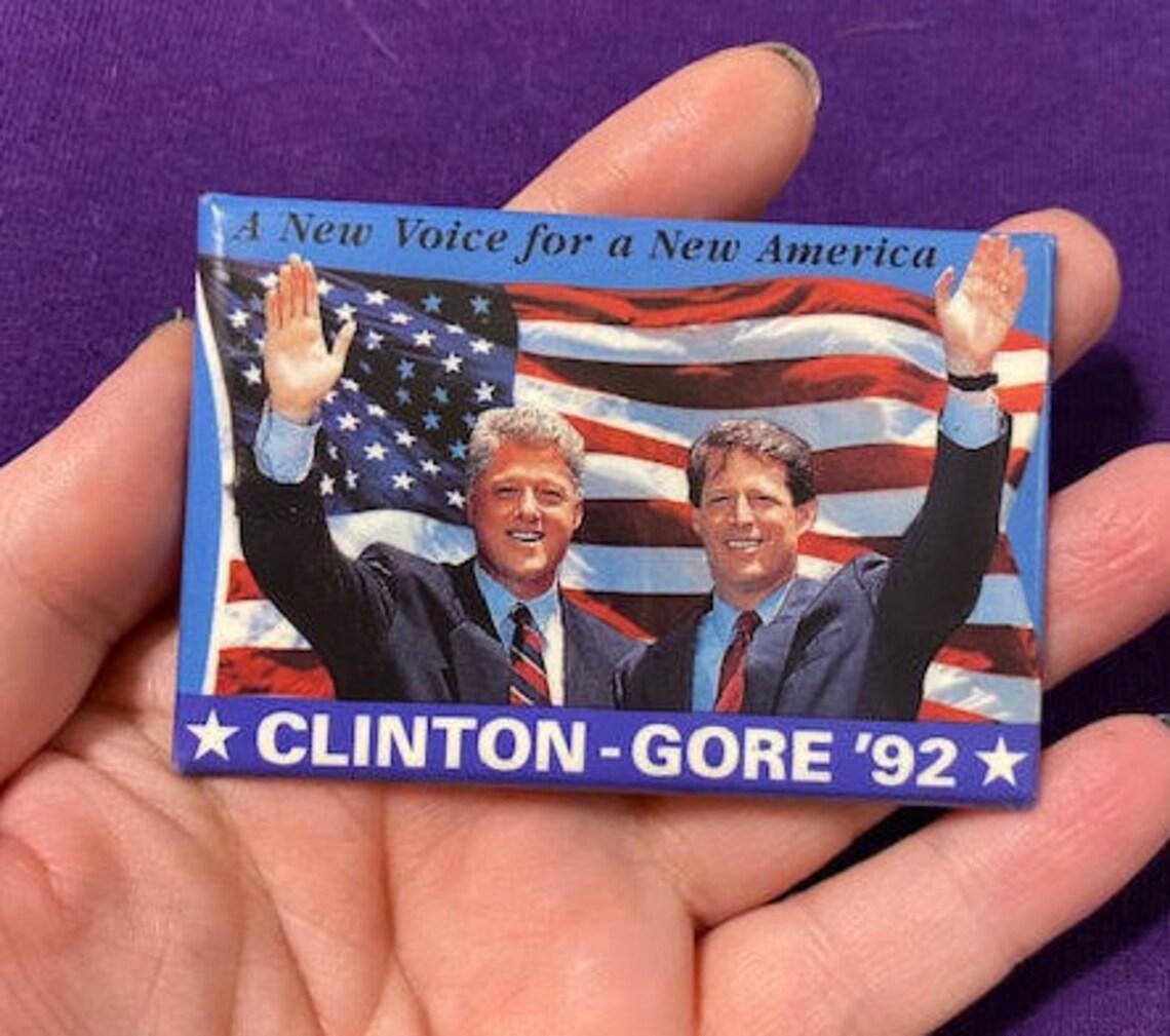 Political Pin for Clinton-gore 1992 Presidential Election - Etsy