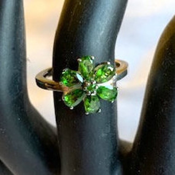 russian diopside ring sterling - Gem