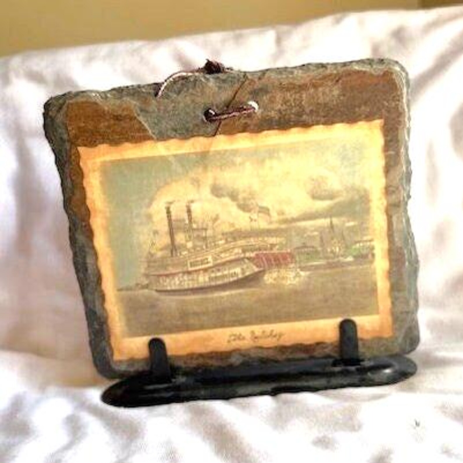 Steamboat Natchez Print on Antique Slate: St. Paul Minnesota Decor ...