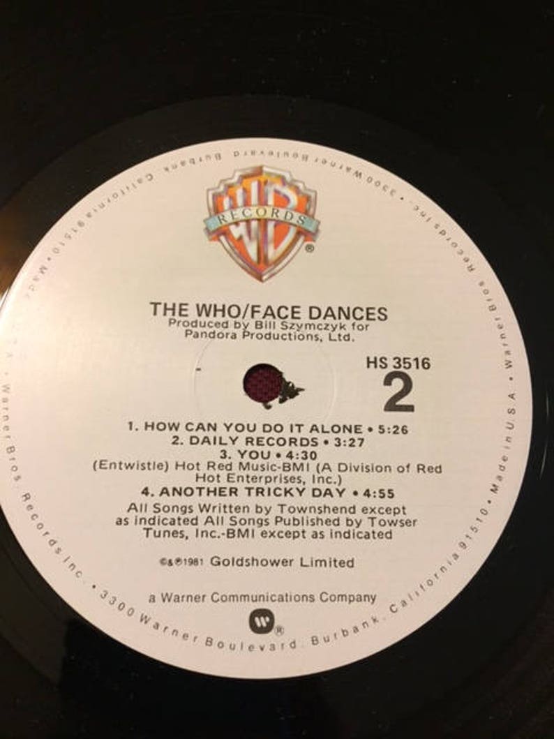 Vinyl Record the Who face Dances 1981 33rpm - Etsy