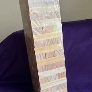 Jenga Style Wood Tower Puzzle 8856-8C - Etsy