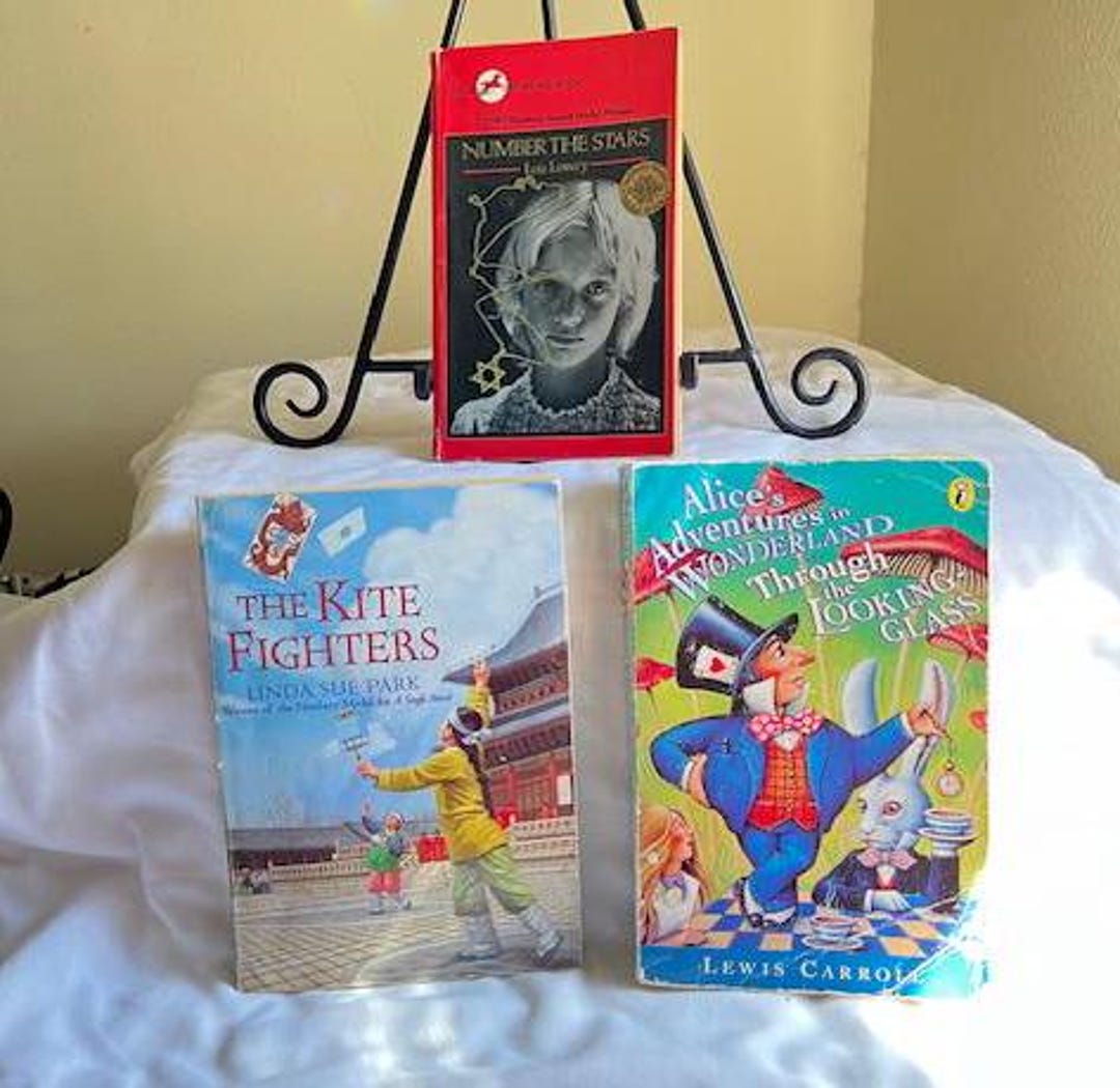 Children's Book Set: Number the Stars, Kite Fighters, Alice in ...