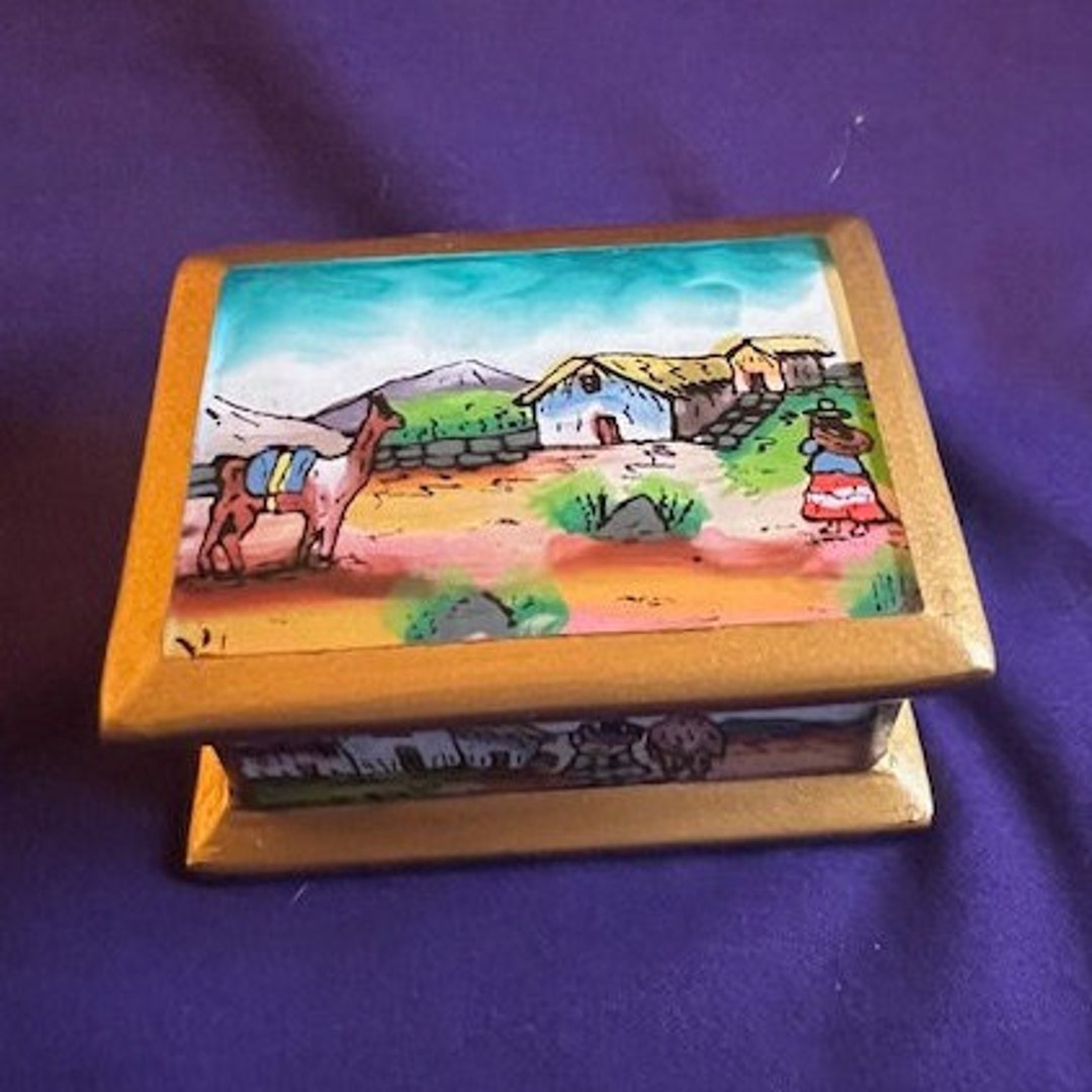 Trinket Box, Wood, From Peru -- 8848-COD3 - Etsy