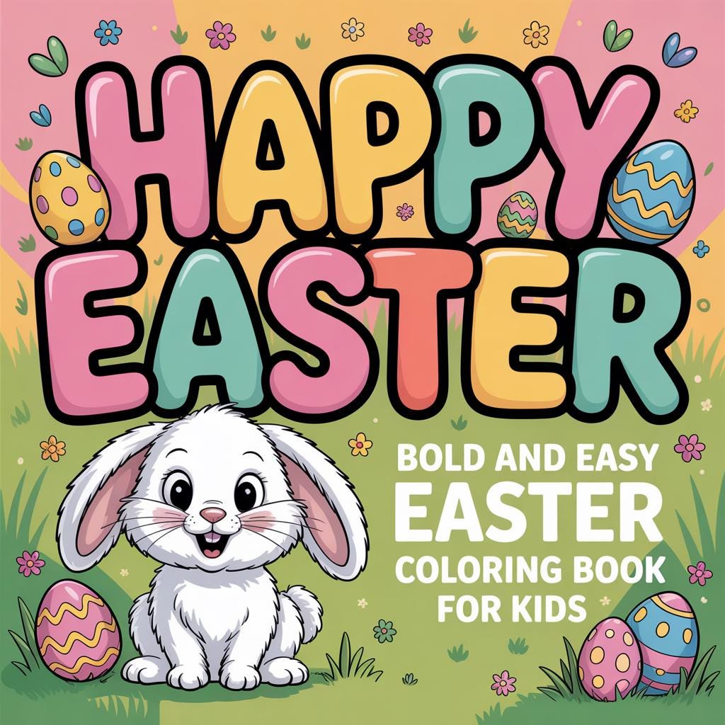 70 Bold and Easy Easter Coloring Pages, Cute Bunny & Chick Coloring ...