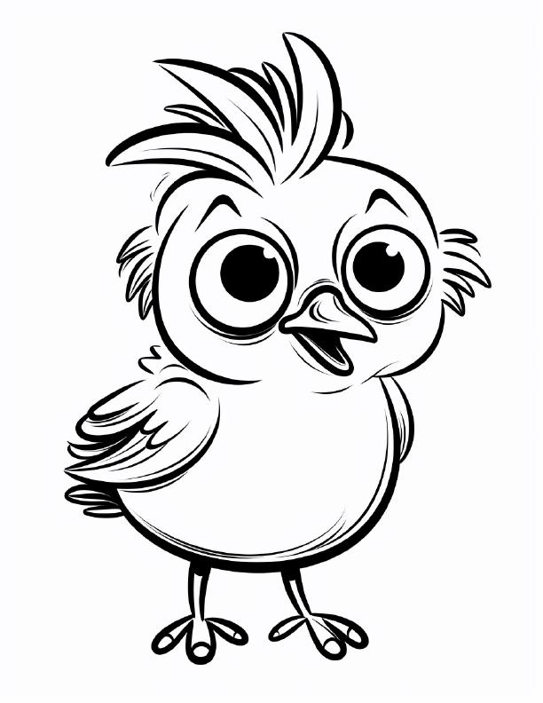 215 Cute Crazy Bird Coloring Pages, Fun & Adorable Birds Coloring Book ...