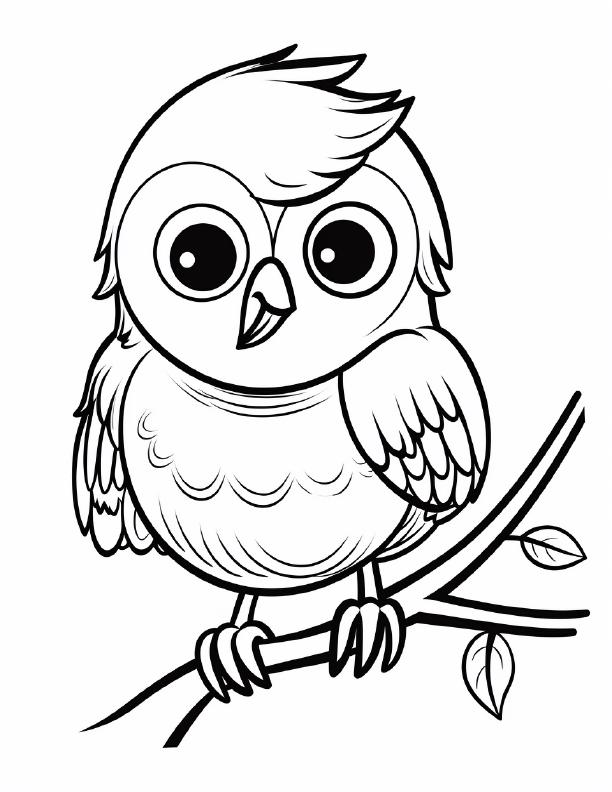 215 Cute Crazy Bird Coloring Pages, Fun & Adorable Birds Coloring Book ...