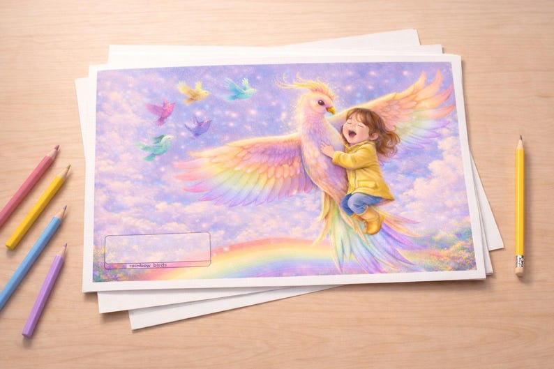 The Rainbow Garden – Wordless Picture Book Printable, Silent Story for ...