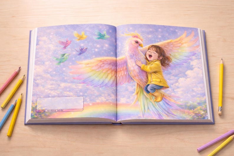 The Rainbow Garden – Wordless Picture Book Printable, Silent Story for ...