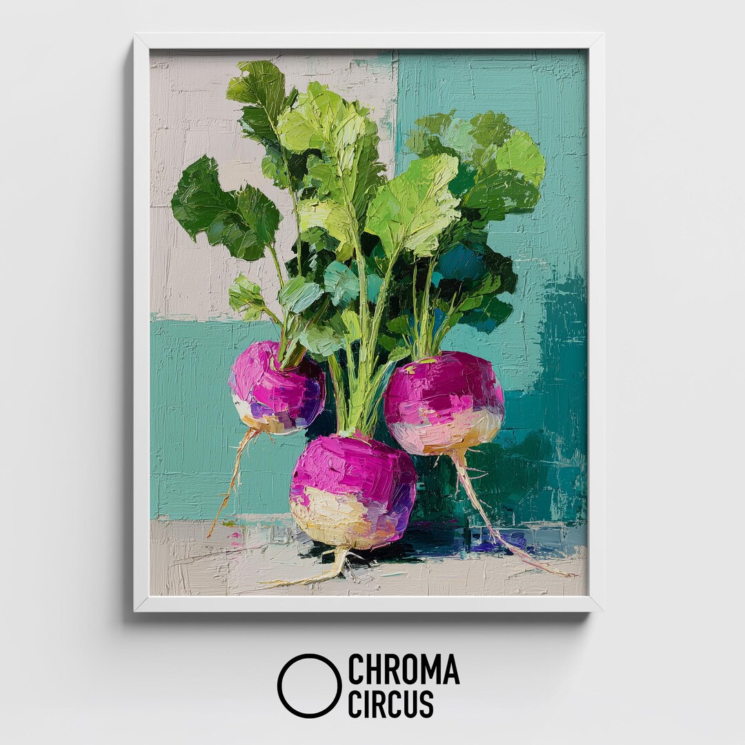 Printable Bold Turnip Still Life - Modern Farmhouse Kitchen Art ...