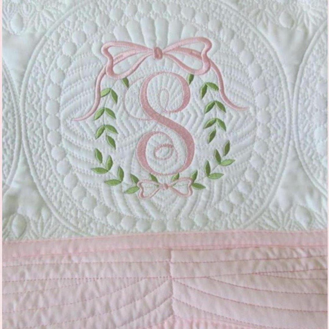 Personalized Baby Quilt, Baby Quilt, Pink and White Baby Quilt, Baby ...
