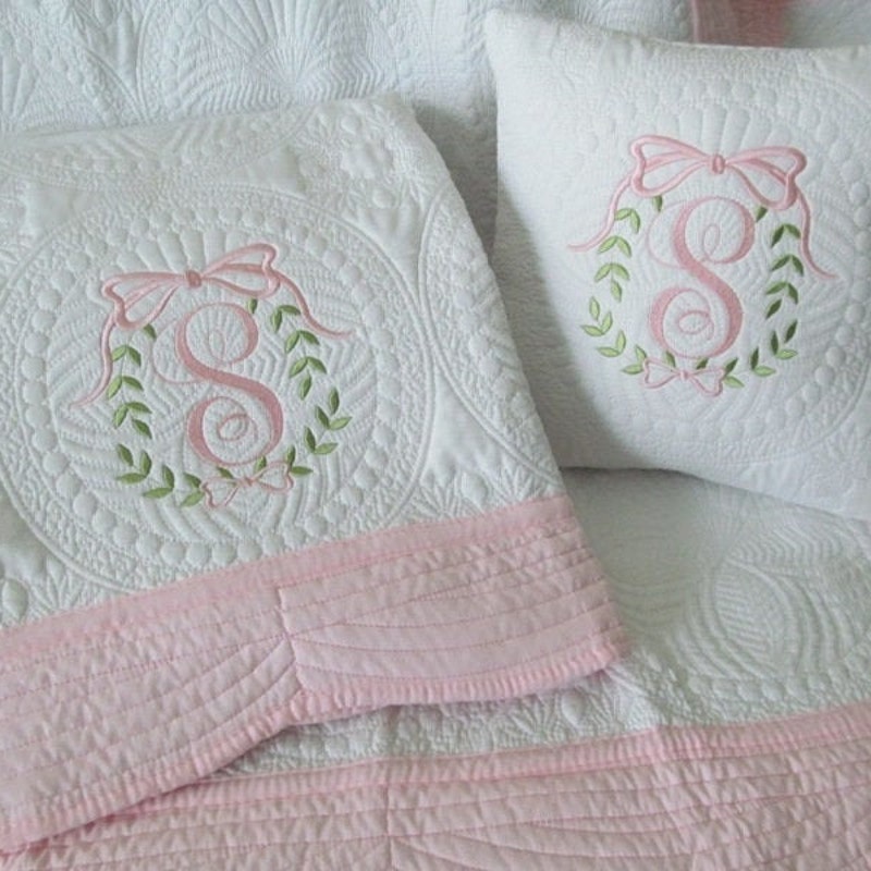 Monogrammed Quilt - Etsy