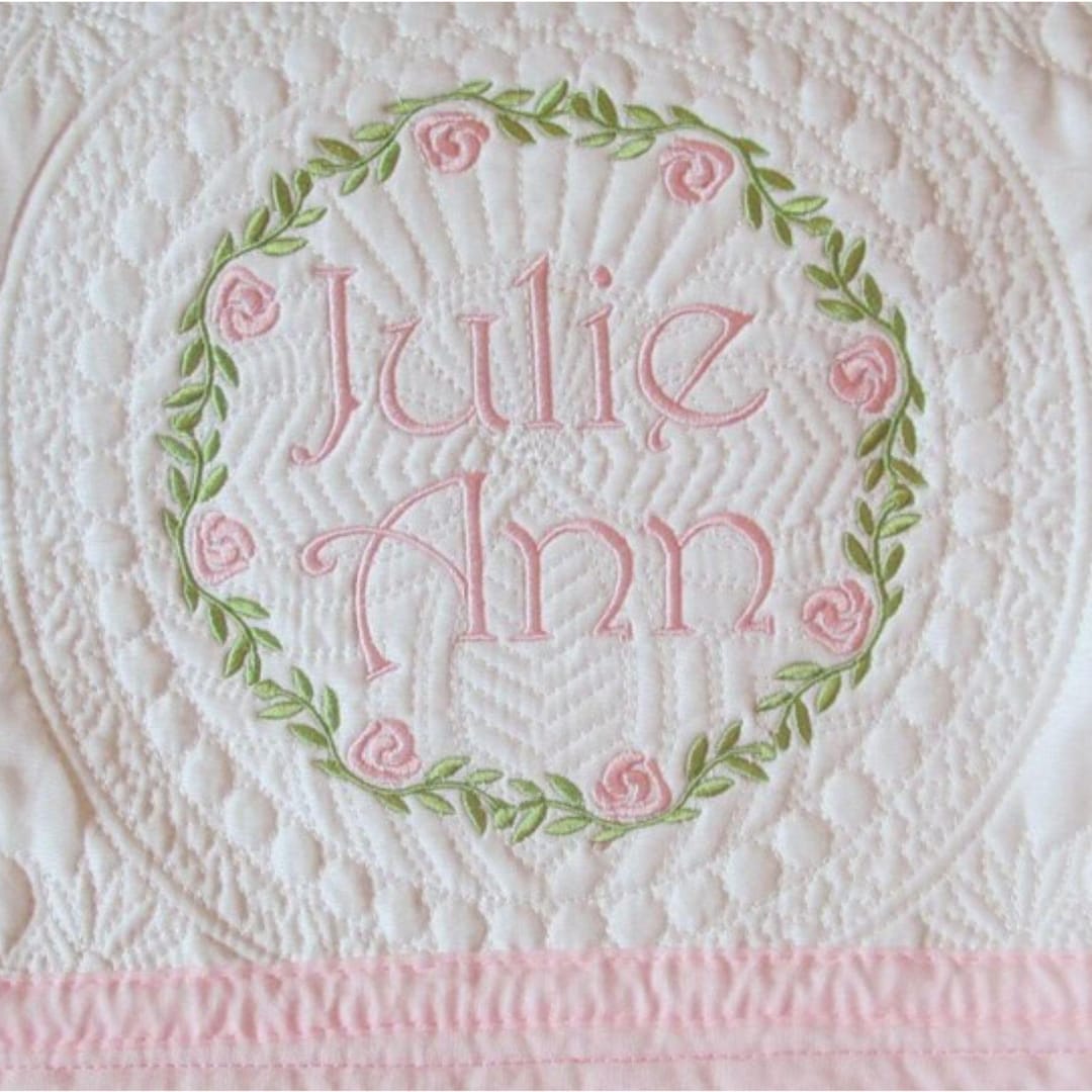 Personalized Baby Quilt, Baby Quilt, Pink and White Baby Quilt, Baby ...