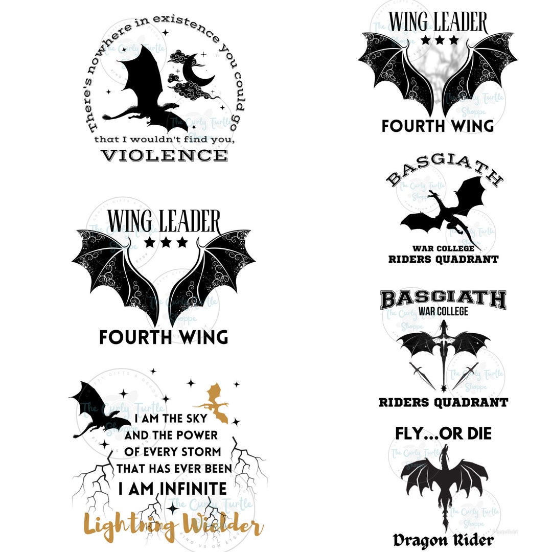 Fourth Wing svg Fourth Wing png Wing Leader Fly or Die - Etsy Polska