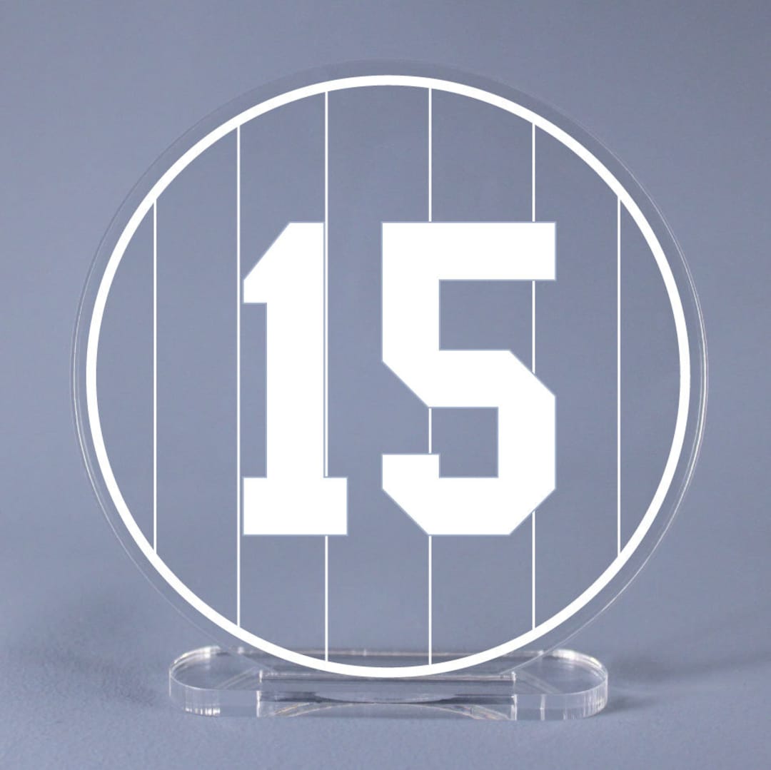 Round Sports Jersey Athletic Themed Table Numbers - Acrylic Circle for ...