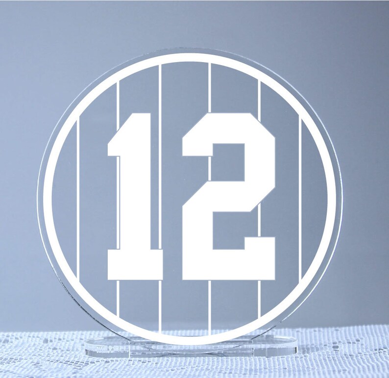 Round Sports Jersey Athletic Themed Table Numbers Acrylic - Etsy
