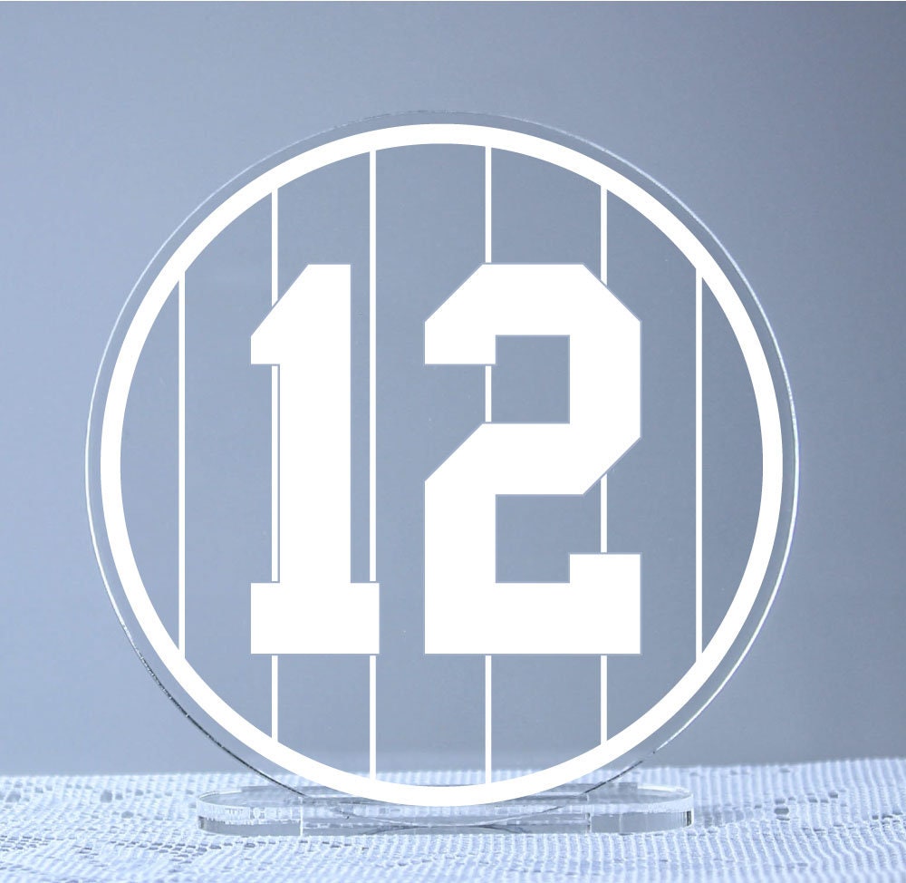 Round Sports Jersey Athletic Themed Table Numbers - Acrylic Circle for ...