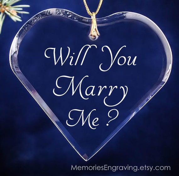 Will You Marry Me Christmas Proposal Ornament Engagement Etsy