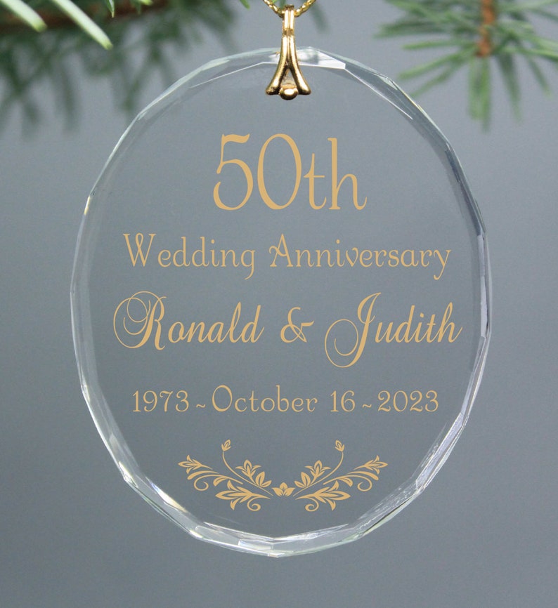 Gold 50th Golden Wedding Anniversary Keepsake Personalized - Etsy