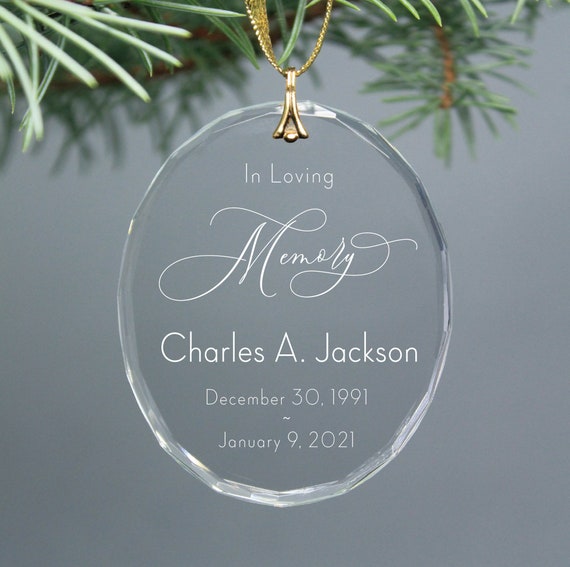 In Loving Memory of Loved One Engraved Oval Personalized - Etsy