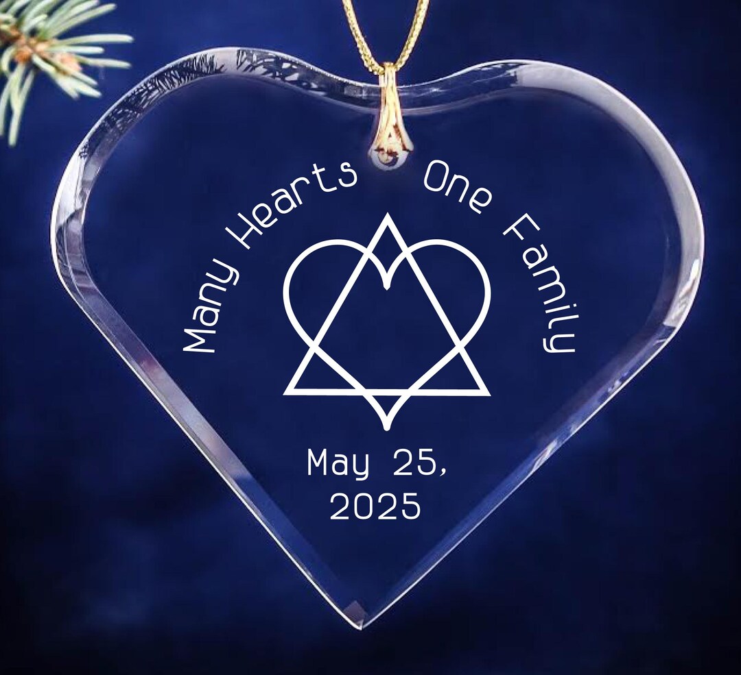Adoption Triad Symbol "many Hearts One Family" With the Adoption Date ...