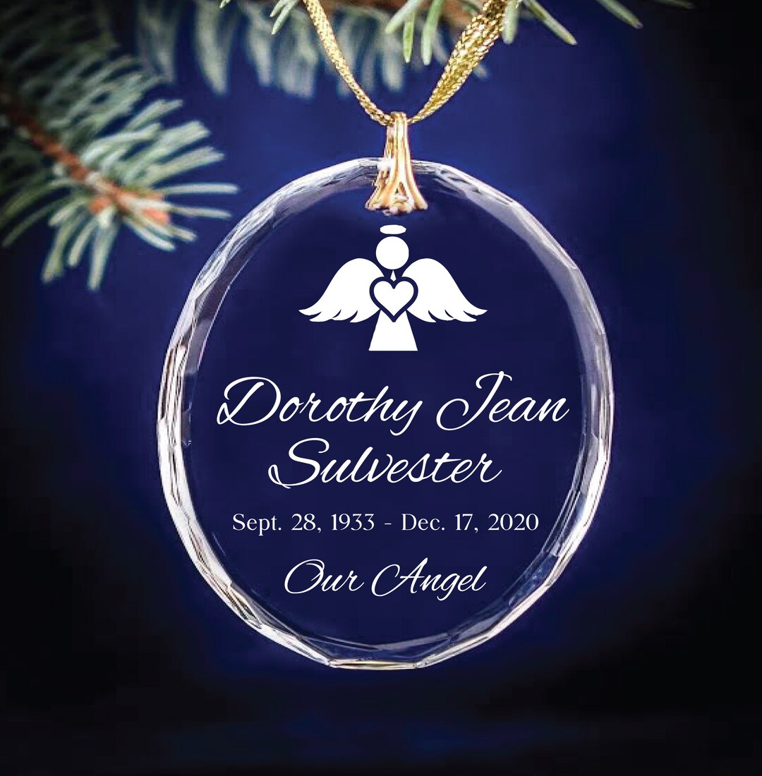 Our Angel in Loving Memory Engraved Oval Personalized With Name and ...