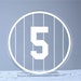 Round Sports Jersey Athletic Themed Table Numbers Acrylic Circle for ...