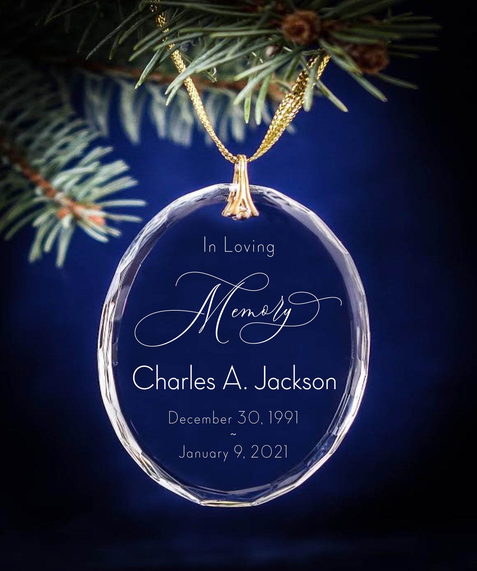 In Loving Memory of Loved One Engraved Oval Personalized - Etsy