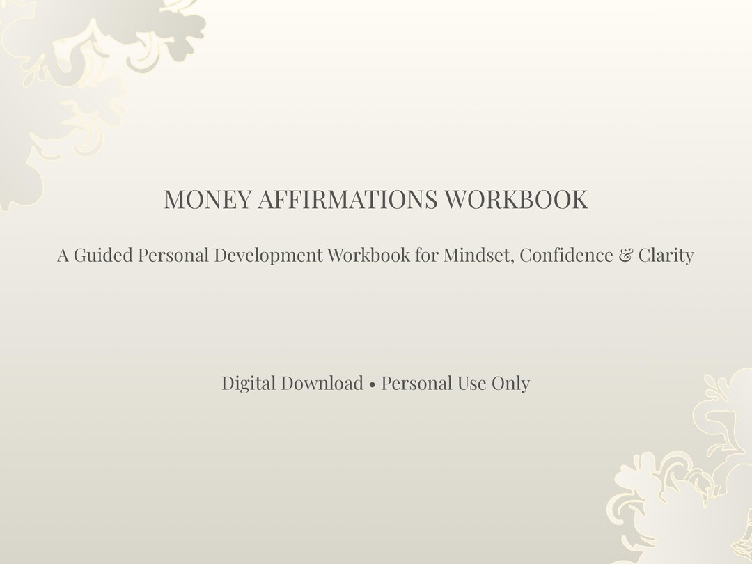 Money Affirmations Workbook (digital PDF) - Etsy